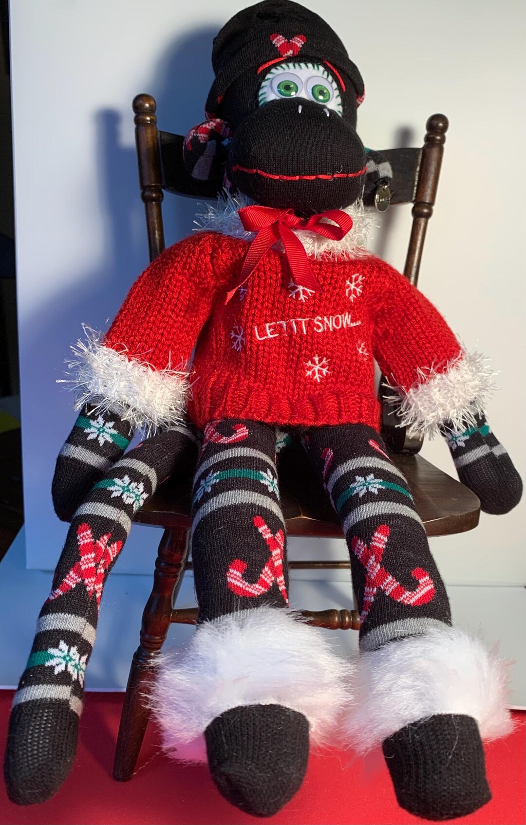 Winter Sock Monkey, Handmade Original, Canada Crafts From Niagara Falls ...