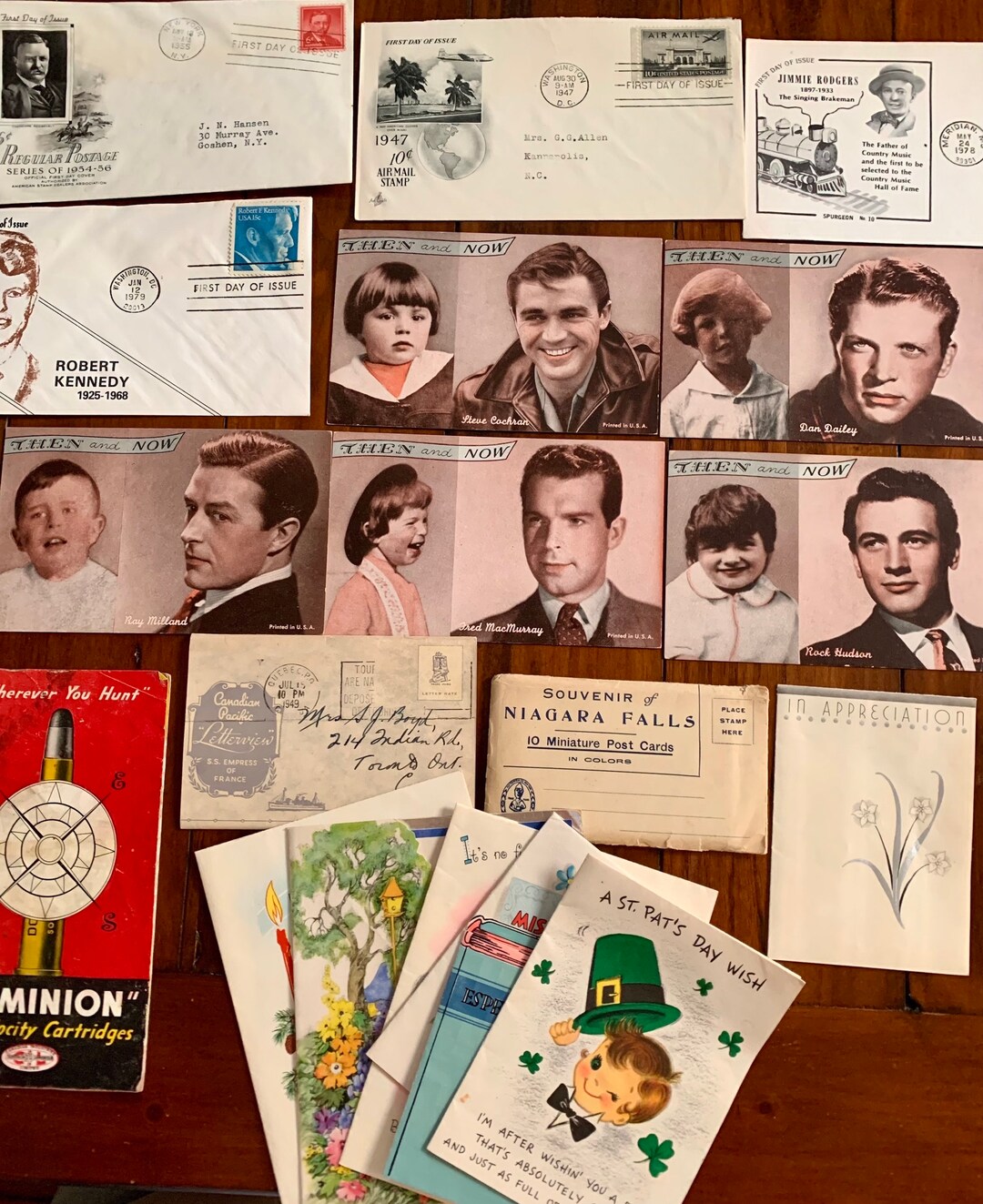 Variety Lot of Vintage Miniature Postcards, Actors Cards, First Day ...