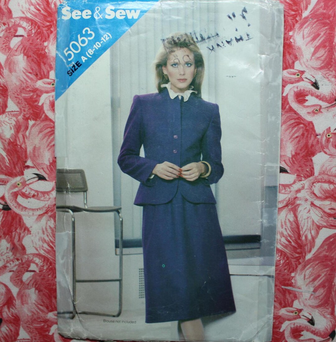Uncut Butterick 5963 Misses' Jacket and Skirt Size 8, 10, 12 See & Sew ...