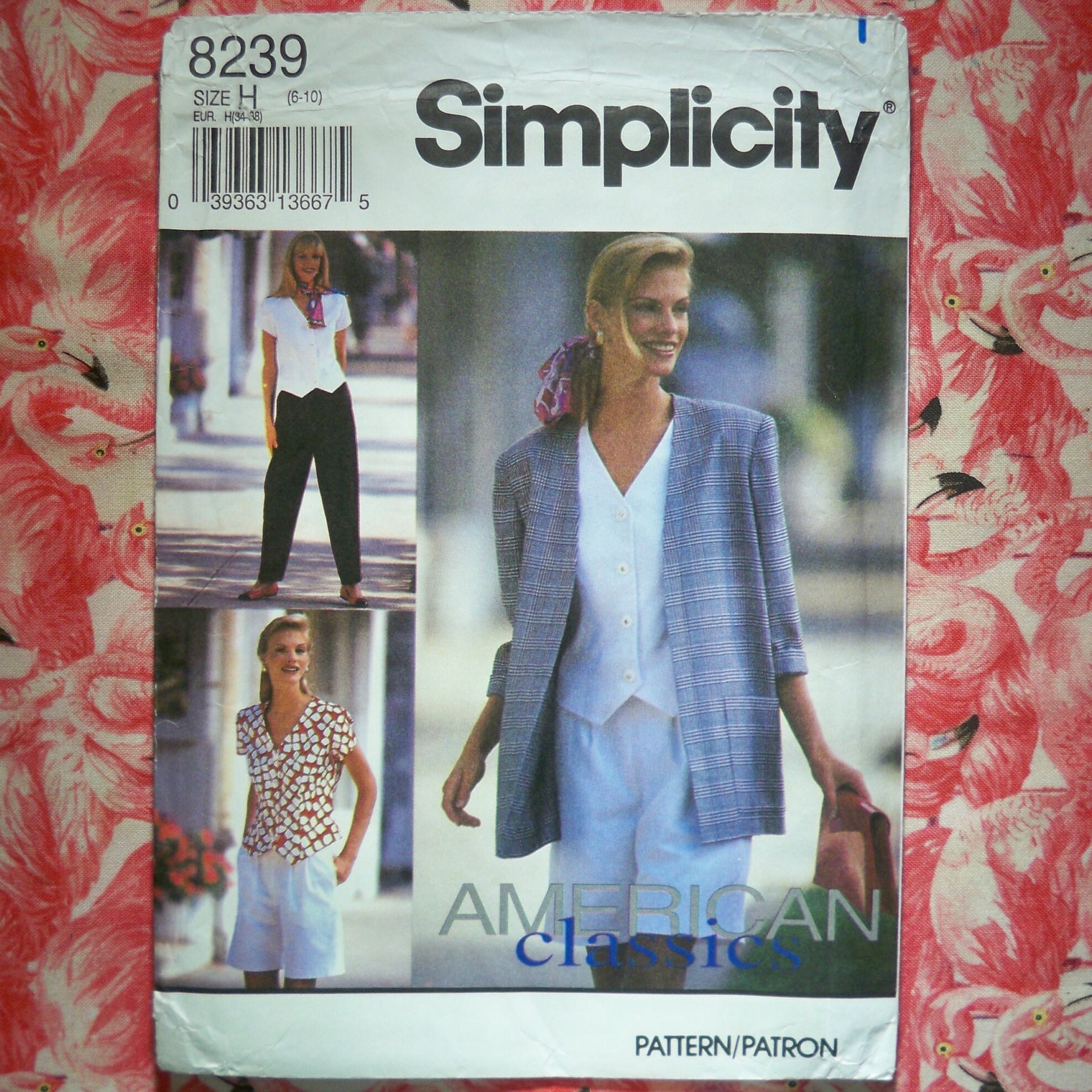 Uncut Simplicity 8239 Misses' Pants or Shorts, Top and Unlined Jacket ...