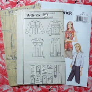 Uncut Butterick 5616 Misses' Jacket Vest Denim Jacket - Etsy