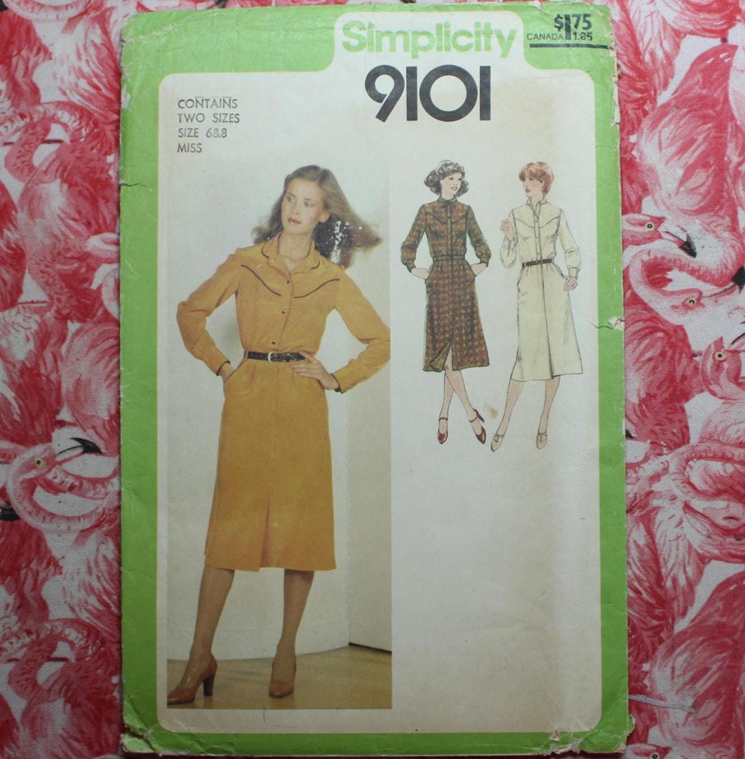 Vintage Simplicity 9101 Misses' Two-pieces Dress Size 6 & 8 - Etsy