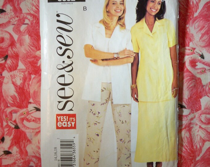Uncut Simplicity 2184 Sewing Pattern Misses' Bias Skirt in Two Lengths ...
