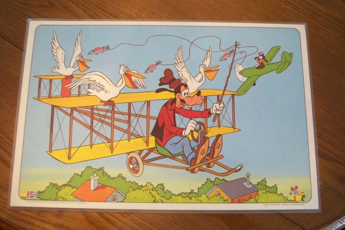 Vintage Disney Pepsico Placemats Mickey Mouse Goofy Daisy - Etsy