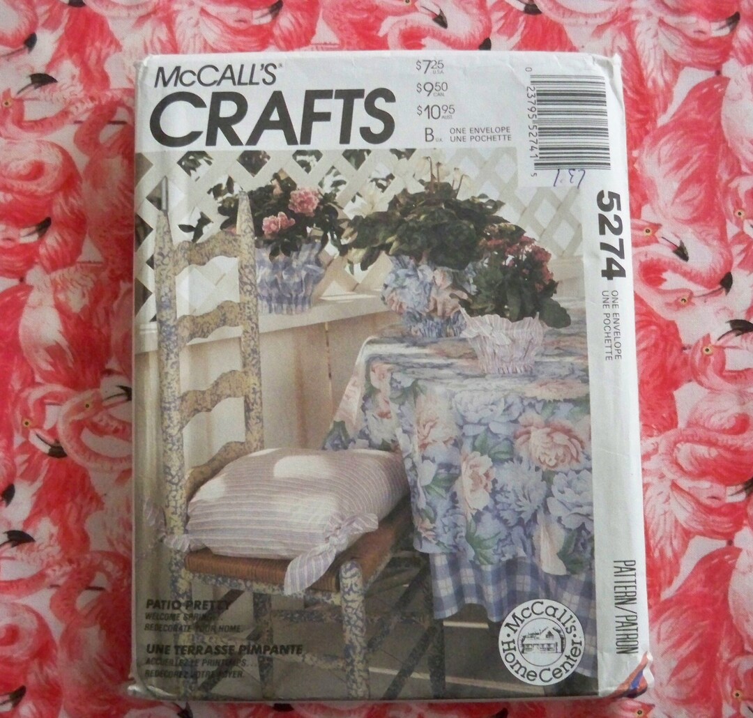 Uncut Mccall's 5274 Patio Package Chef's Hat, Apron, 3 Tablecloths ...