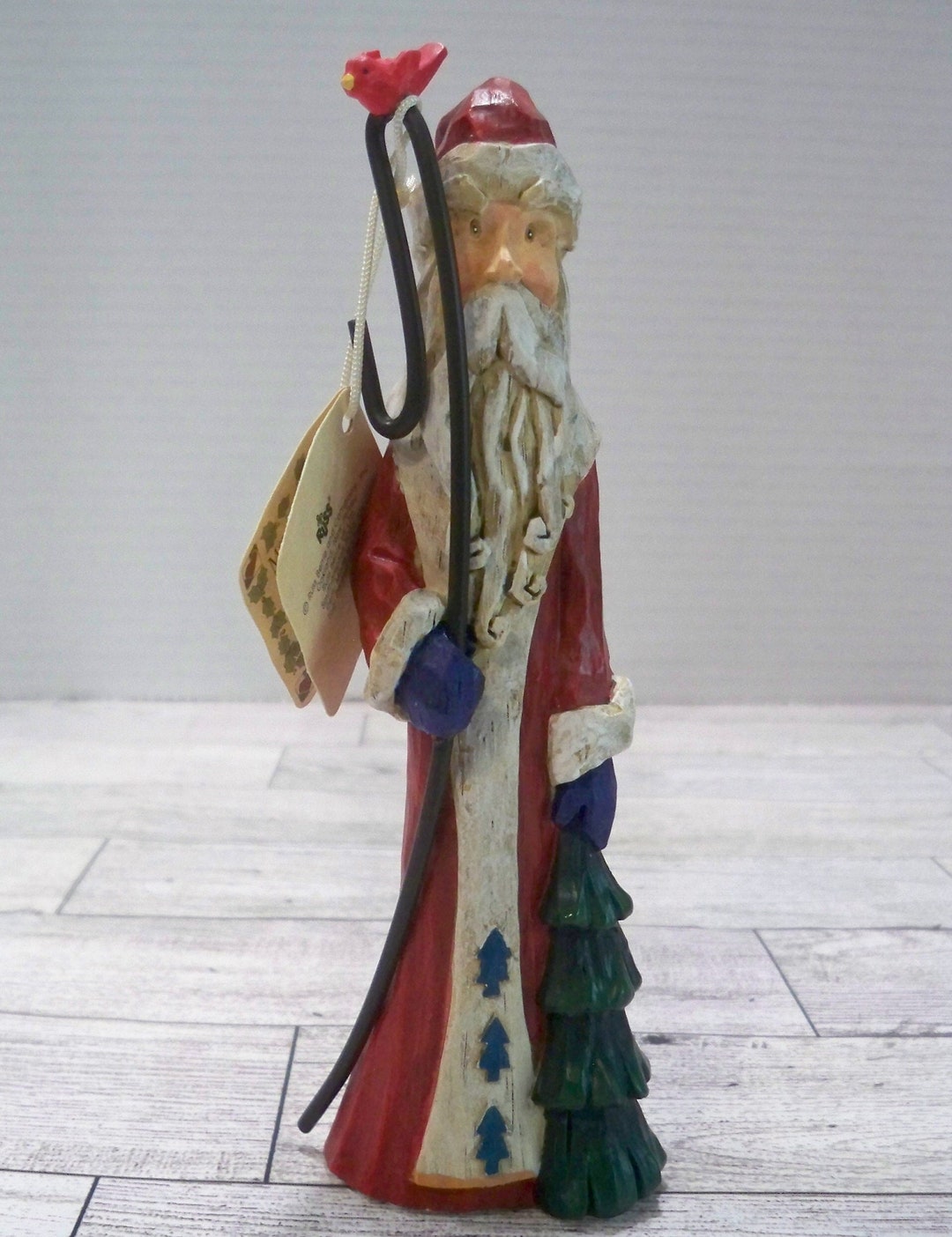 Vintage Russ Berrie 6" Resin Santa "the Christmas Sampler" - Etsy