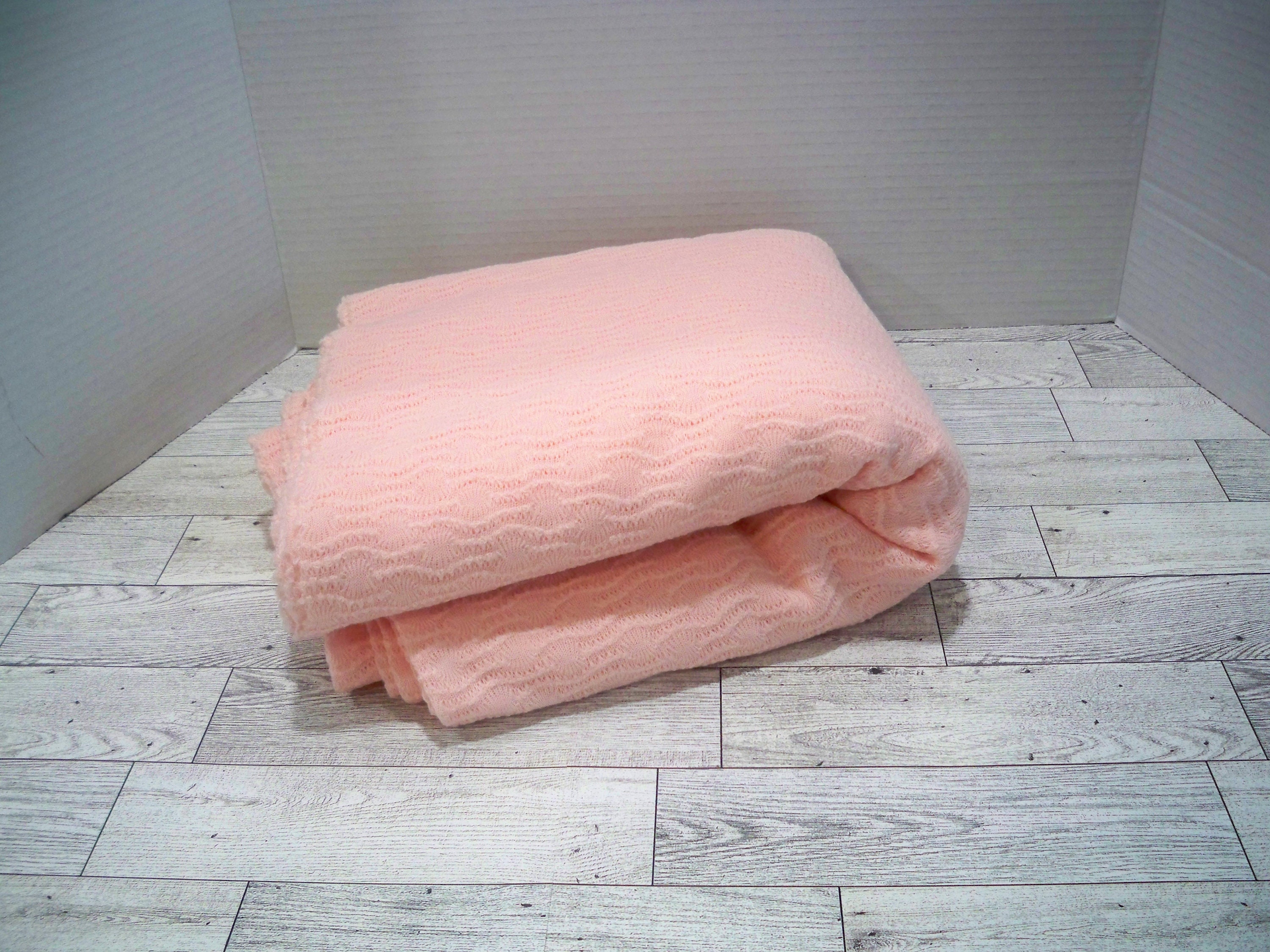 Peach Colored Knit With a Wavy Raised Pattern 4 Yards Long by 42" Wide ...