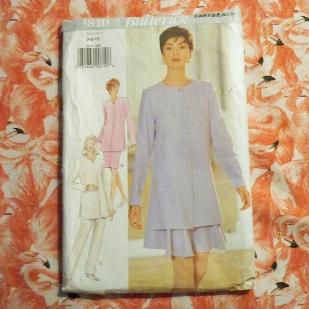 Butterick 3810 M/MP Size 6-8-10 Semi-fitted Skirt; Flounce or Straight ...