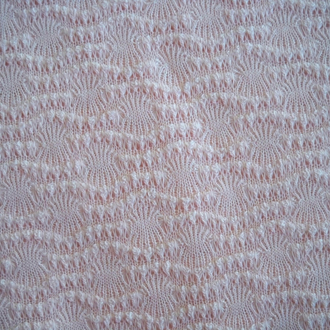 Peach Colored Knit With a Wavy Raised Pattern 4 Yards Long by 42" Wide ...