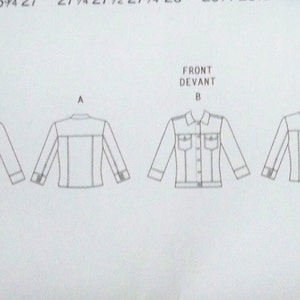 Uncut Butterick 5616 Misses' Jacket Vest Denim Jacket - Etsy