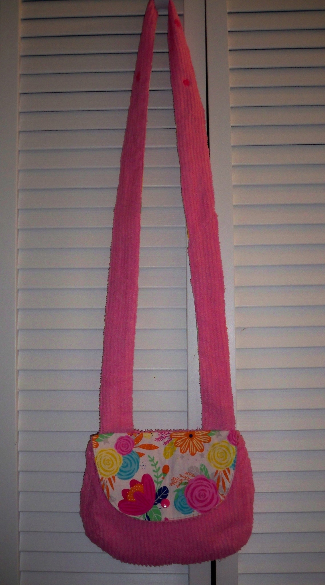 Vintage Chenille Bag, Upcycled Chenille Small Crossbody Bag, Chenille ...