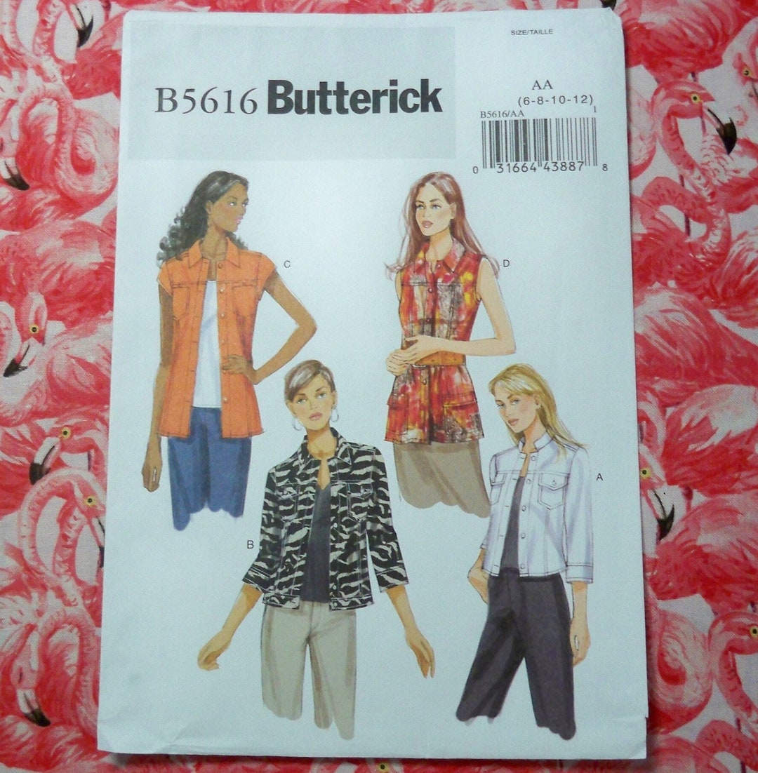 Uncut Butterick 5616 Misses' Jacket Vest Denim Jacket - Etsy
