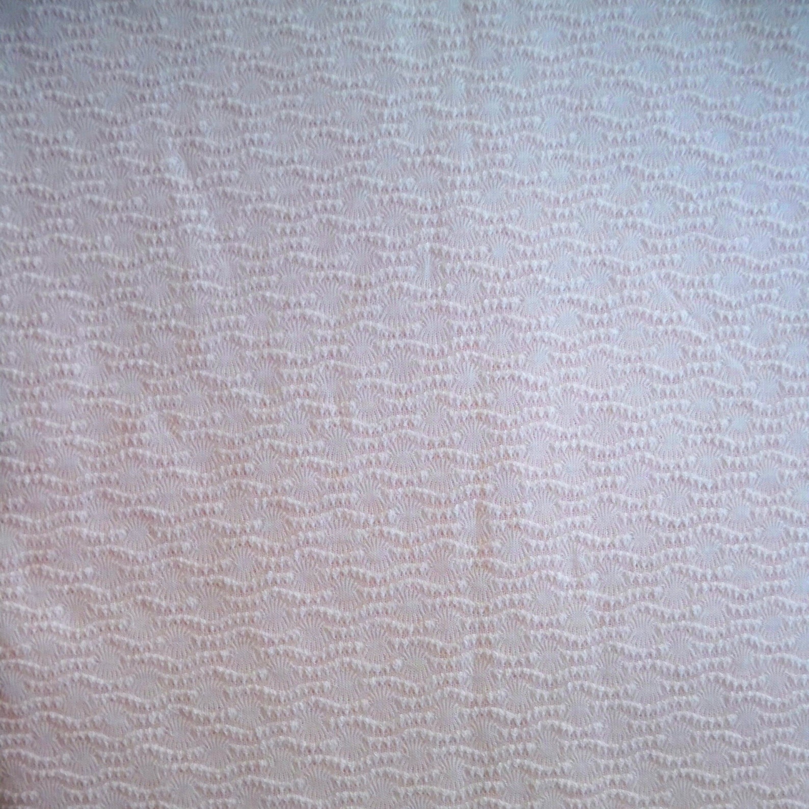Peach Colored Knit With a Wavy Raised Pattern 4 Yards Long by 42" Wide ...