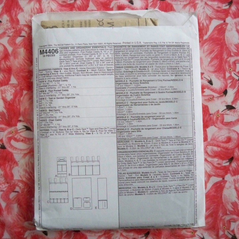 Uncut Mccall's M4406 Caddies and Organizers Essentials. 5 - Etsy
