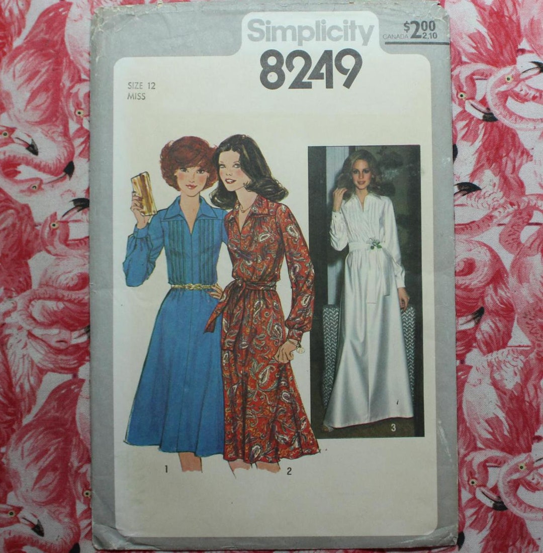 Vintage Simplicity 8249 Miss Dress in Two Lengths Size 12 - Etsy