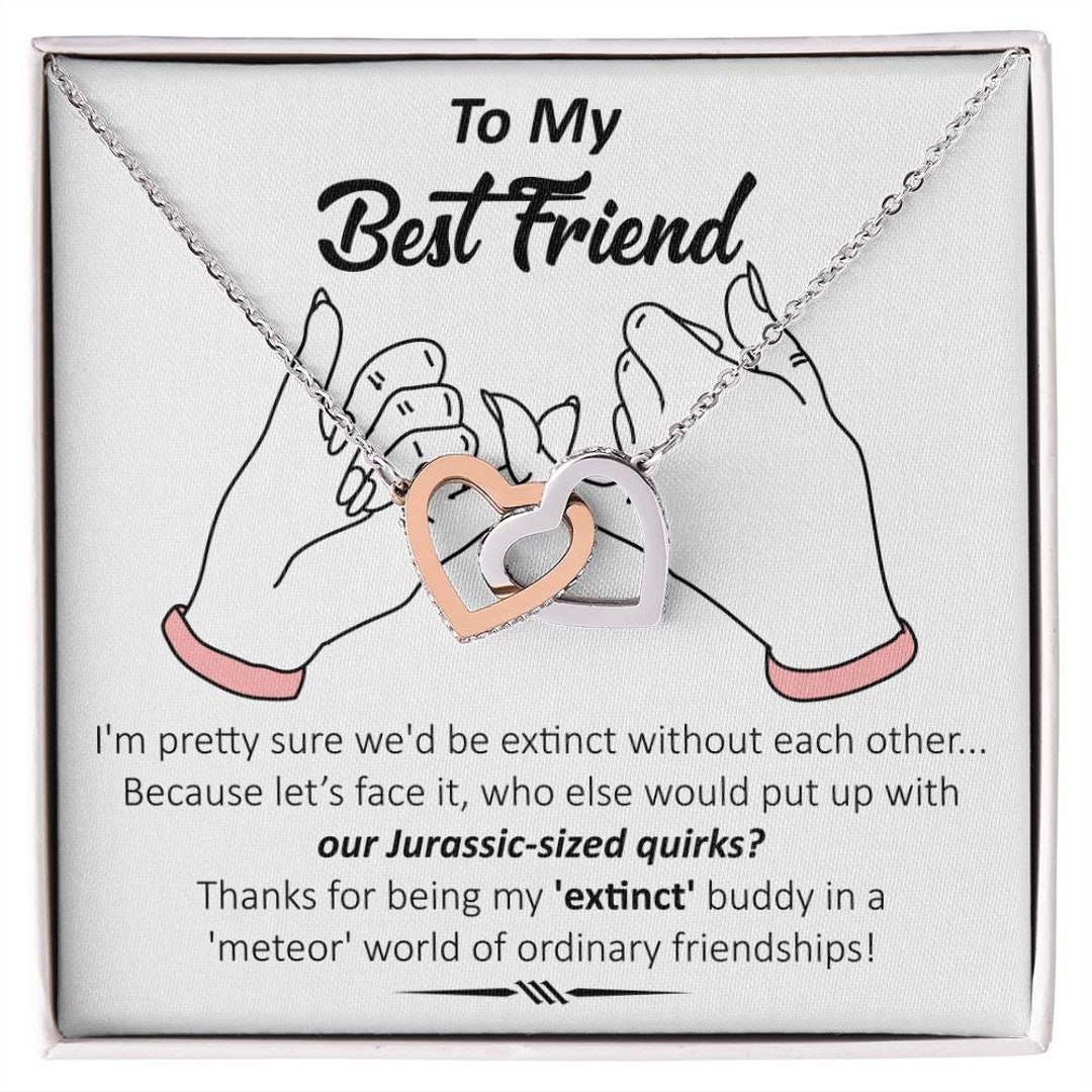 Best Friends Interlocking Heart Necklace, Best Friend Gift, 2 Best ...