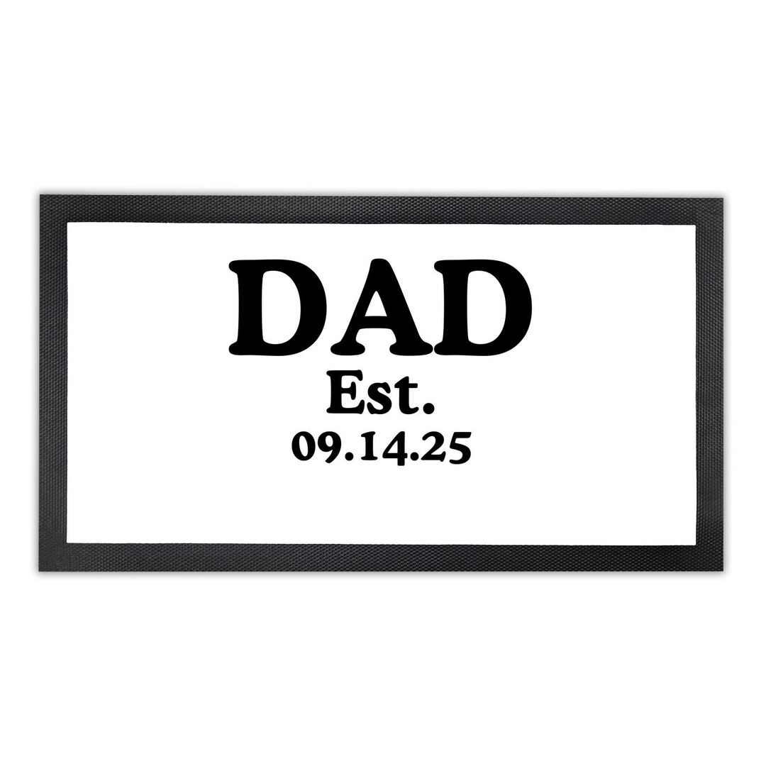 Personalized Dad Coffee Mat, Custom Date Gift (18" X 10") - Etsy