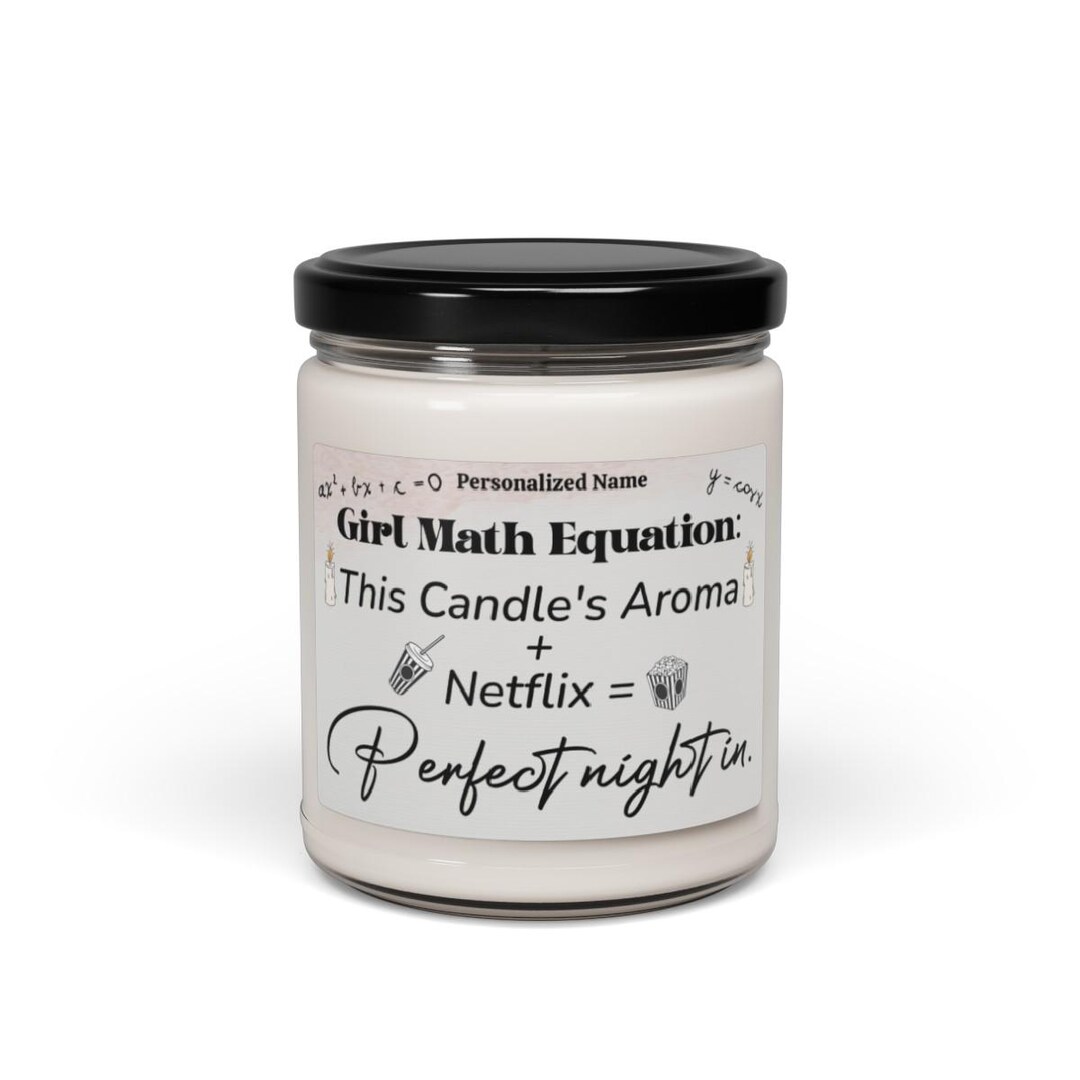 Girl Math Gift, Personalized Girl Math Candle, Gifts for Girls, Funny ...