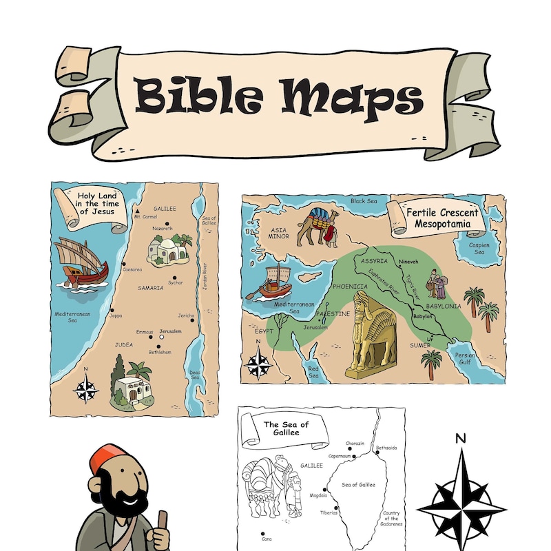 Biblical Maps Posters - Etsy UK