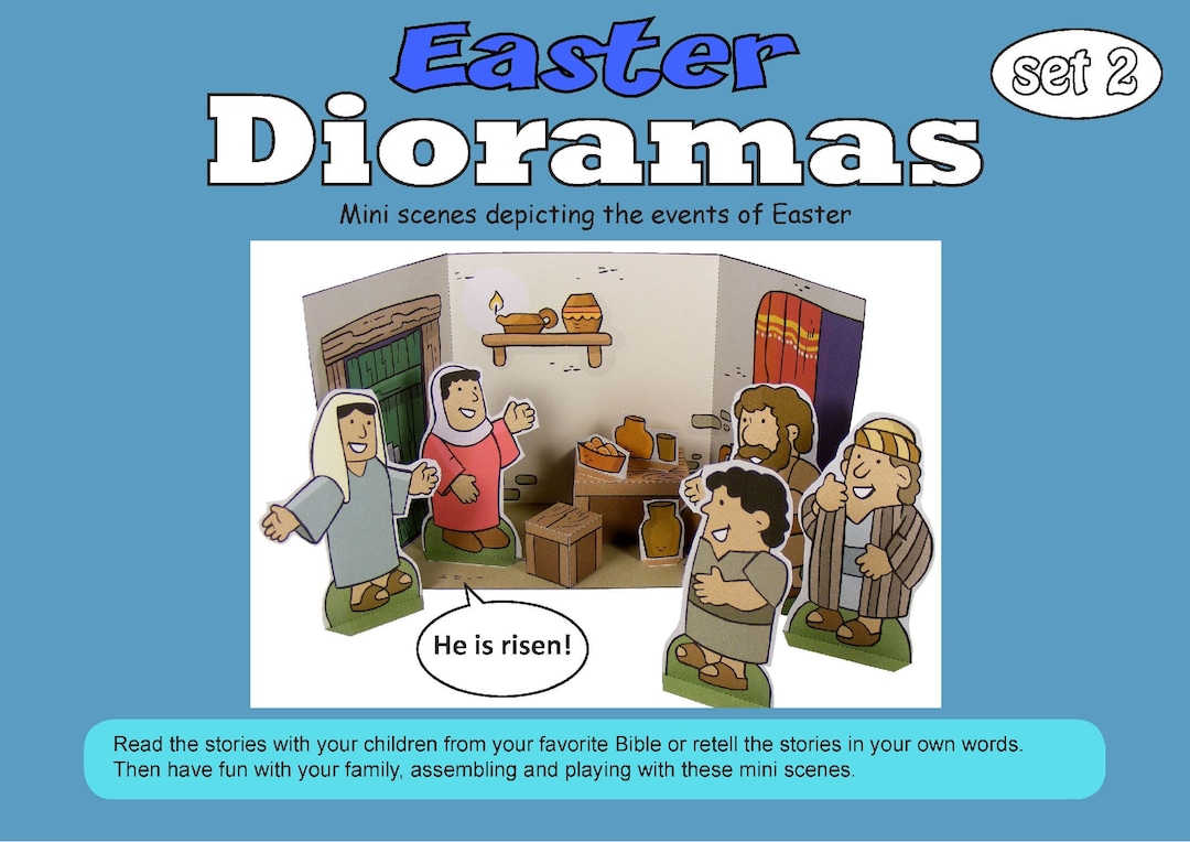Easter Dioramas Set 2 – Paper Craft – Instant Download - Etsy