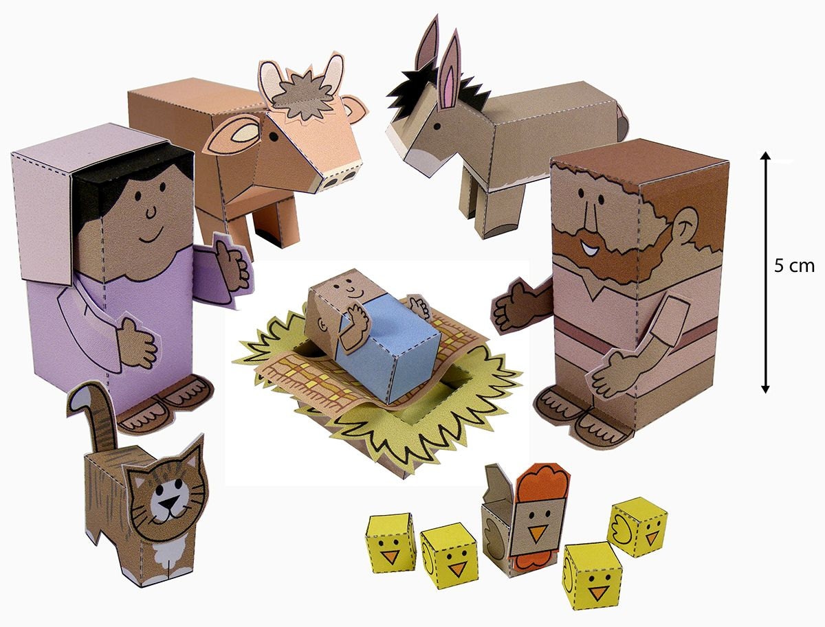 Bible Miniworld Paper Toys – Jesus is Born - Cut, Assemble and Play ...