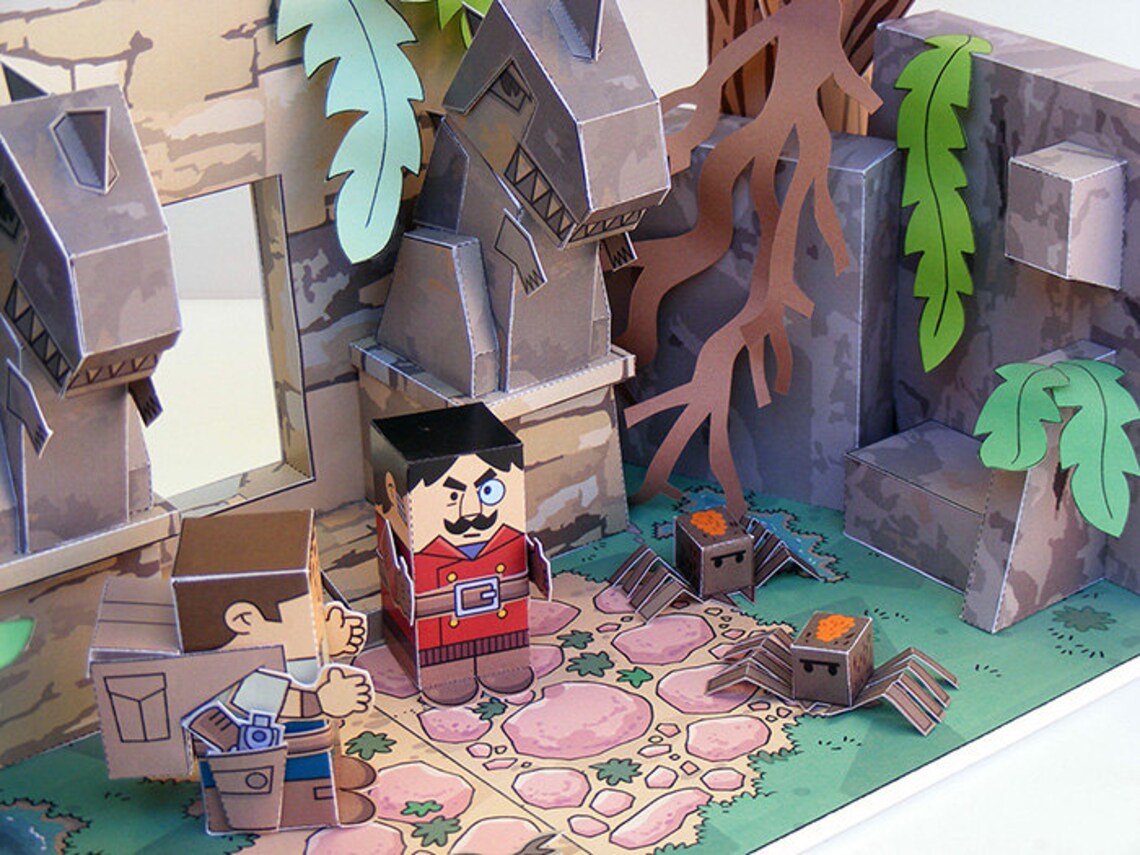 Dino Miniworld Paper Toys - the Guardians. Cut, Assemble and Play ...
