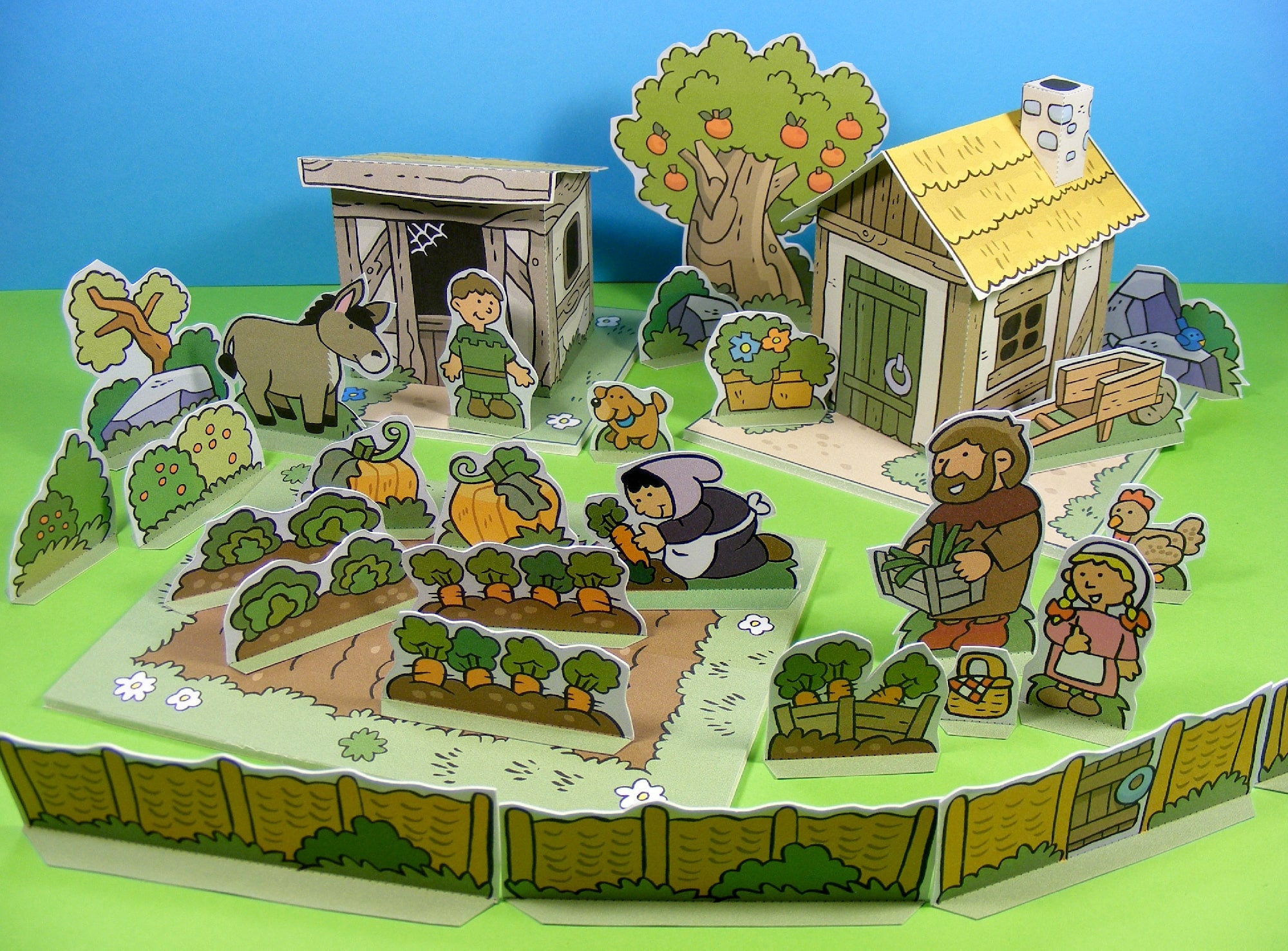 Medieval Village – Vegetable Farm - Cut Out Play Set - Etsy