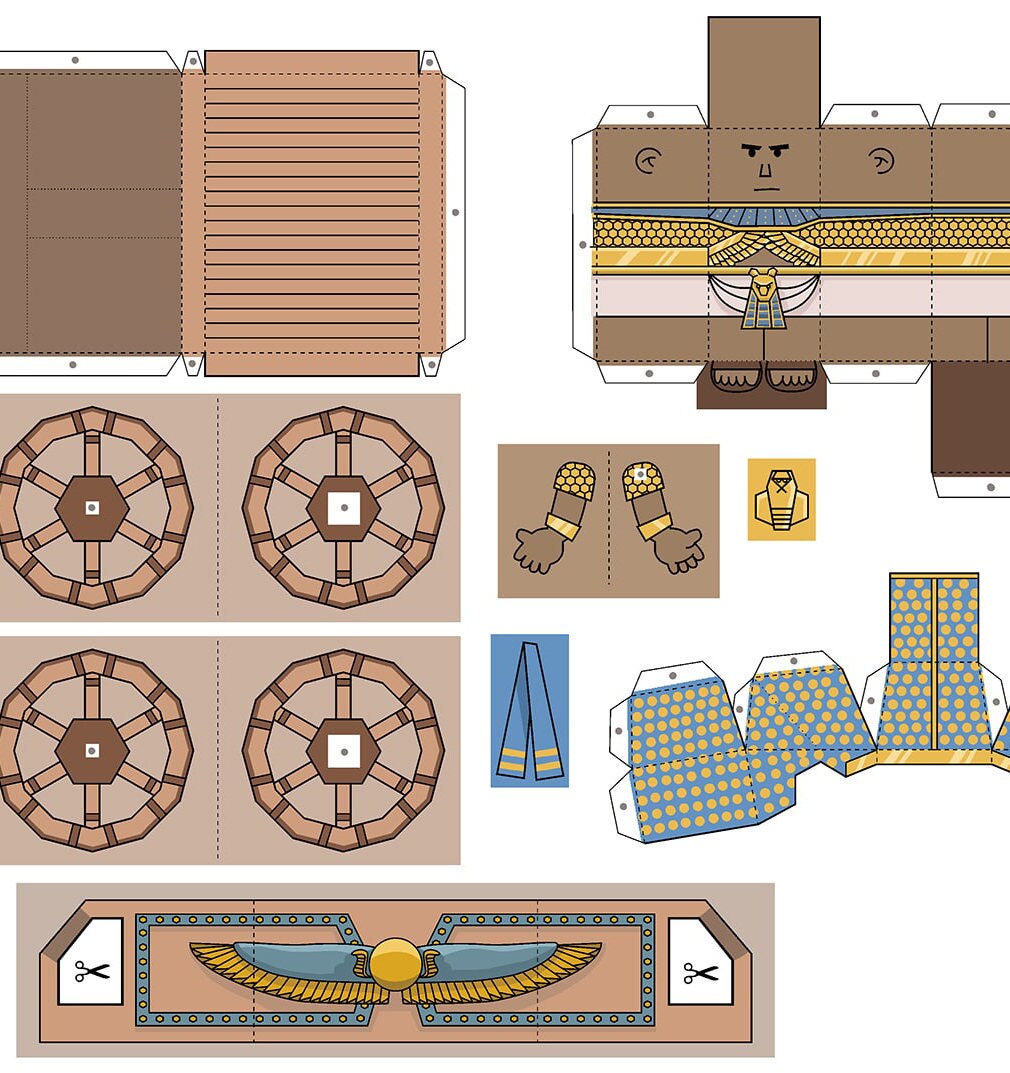 Egyptian Chariot. Cut, Assemble and Play. Instant Download. - Etsy