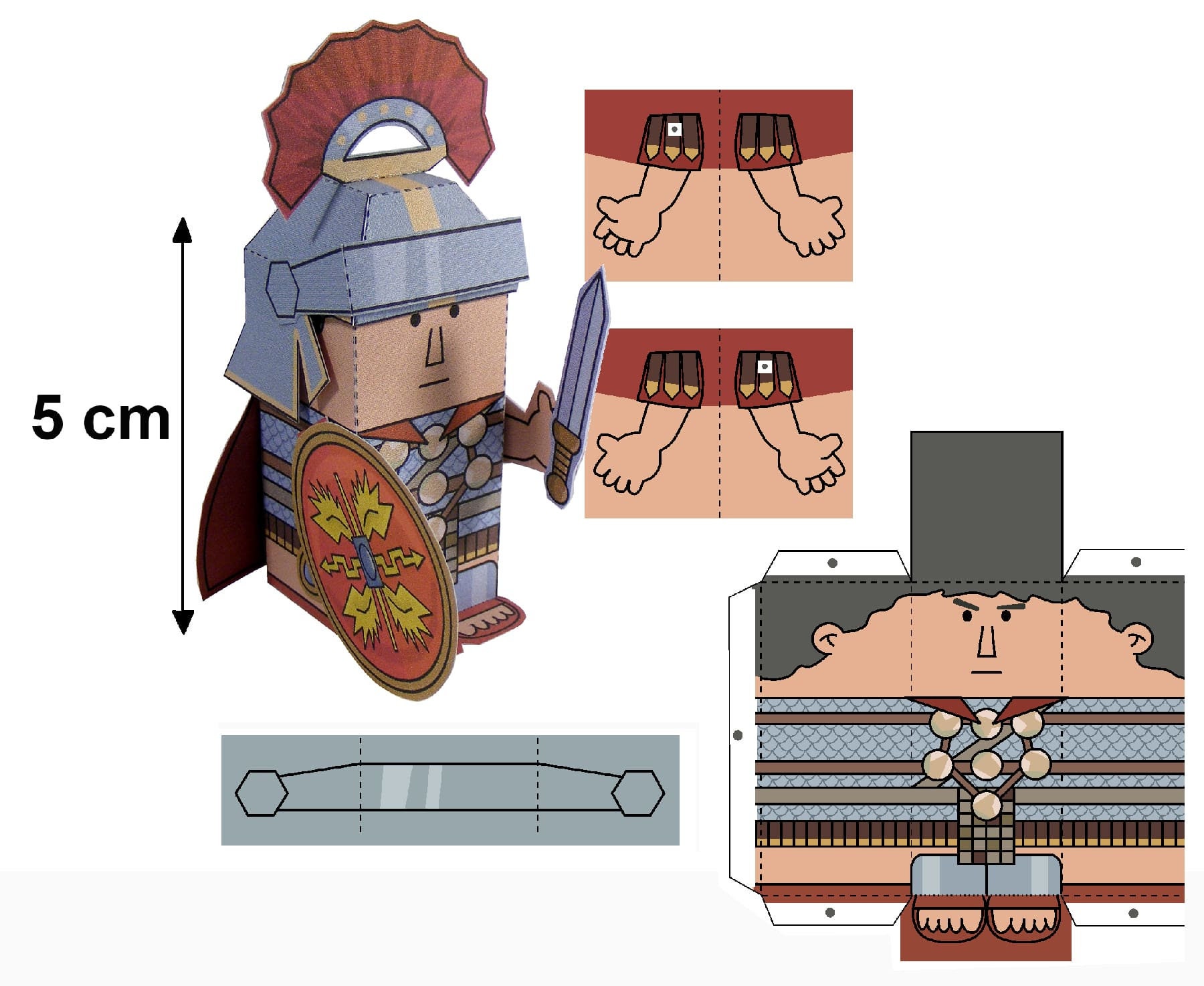 Antiquity Miniworld Paper Toys Roman Soldiers Cut, Assemble and Play ...