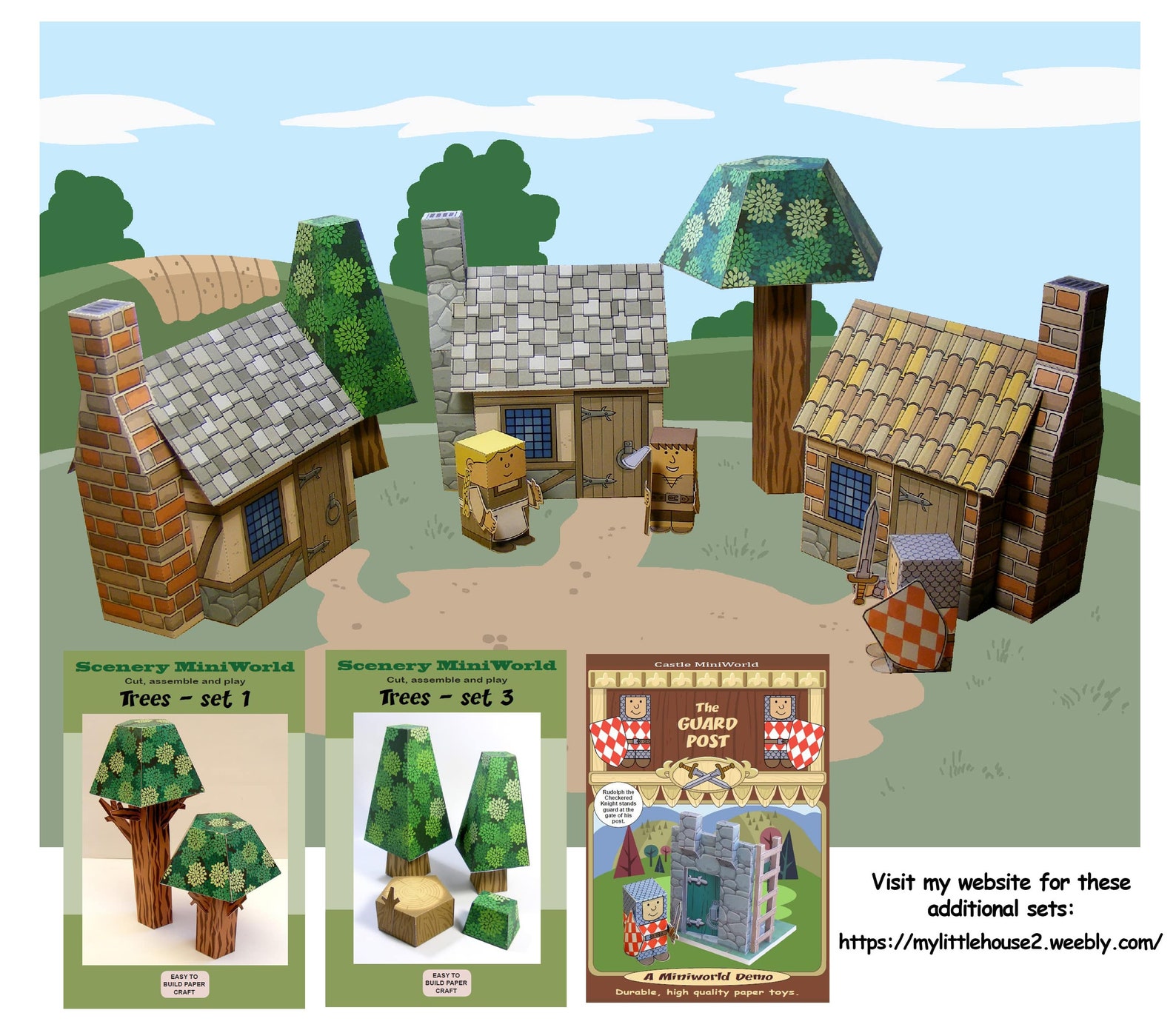 Medieval Miniworld – the Village – Set 1 - Etsy