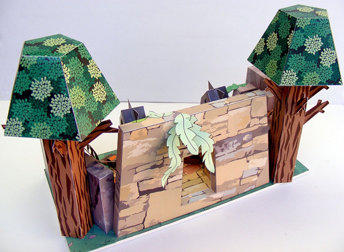 Dino Miniworld Paper Toys the Guardians. Cut Assemble and - Etsy