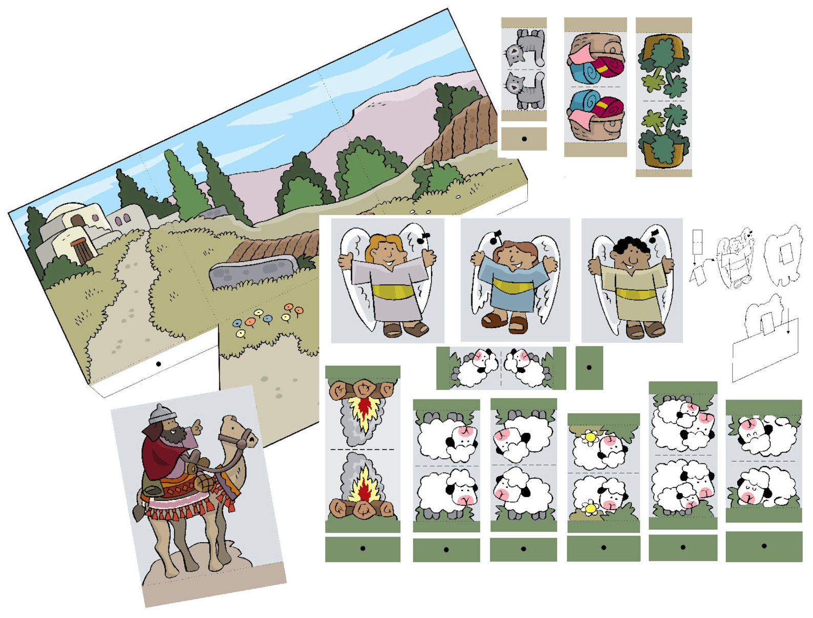 DIY Paper Christmas Dioramas, Christmas Paper Crafts, Nativity, Crèche ...