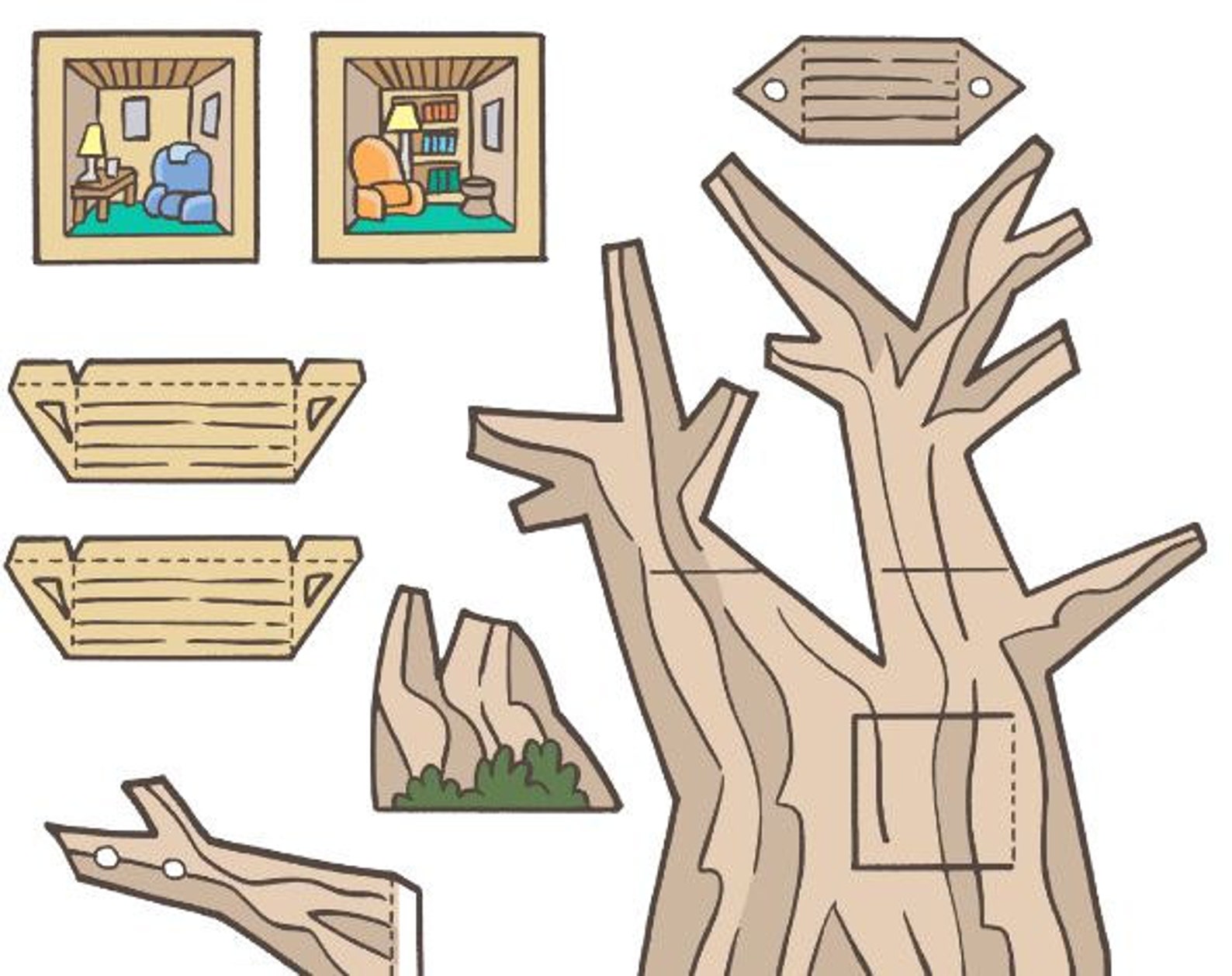 Built a Paper Tree House. Instant Download. - Etsy