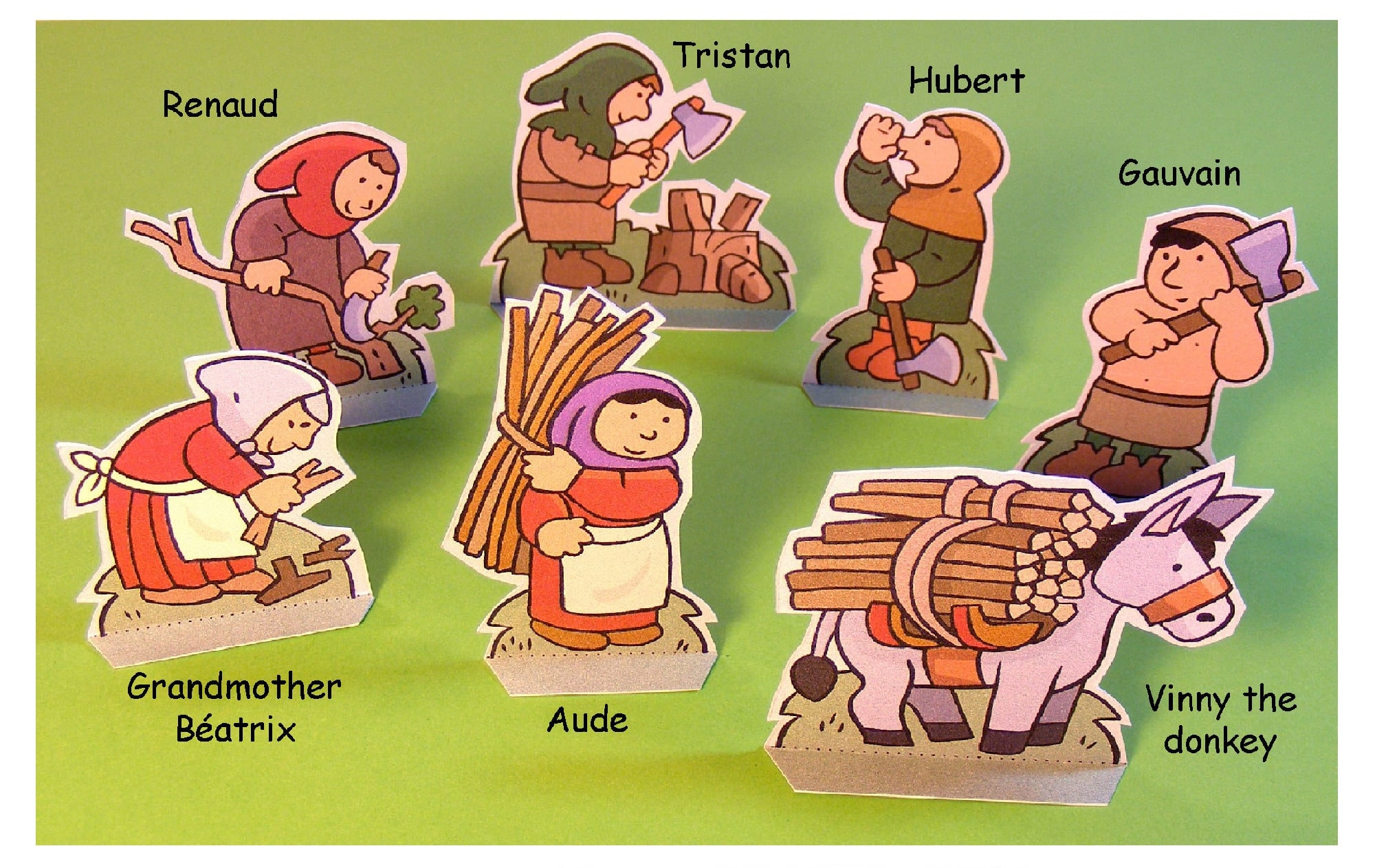 Medieval Village the Woodcutter Cut Out Play Set - Etsy