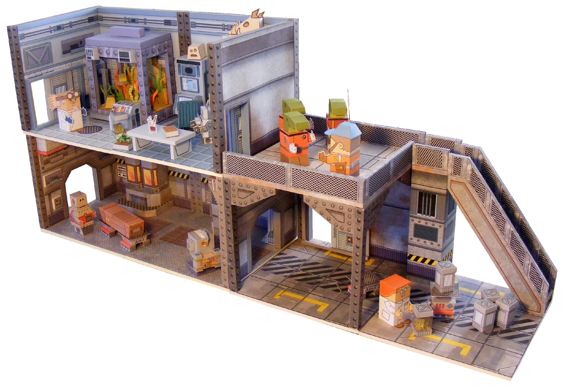 Sci-fi Miniworld Paper Toys – the Stairs. Instant Download - Etsy