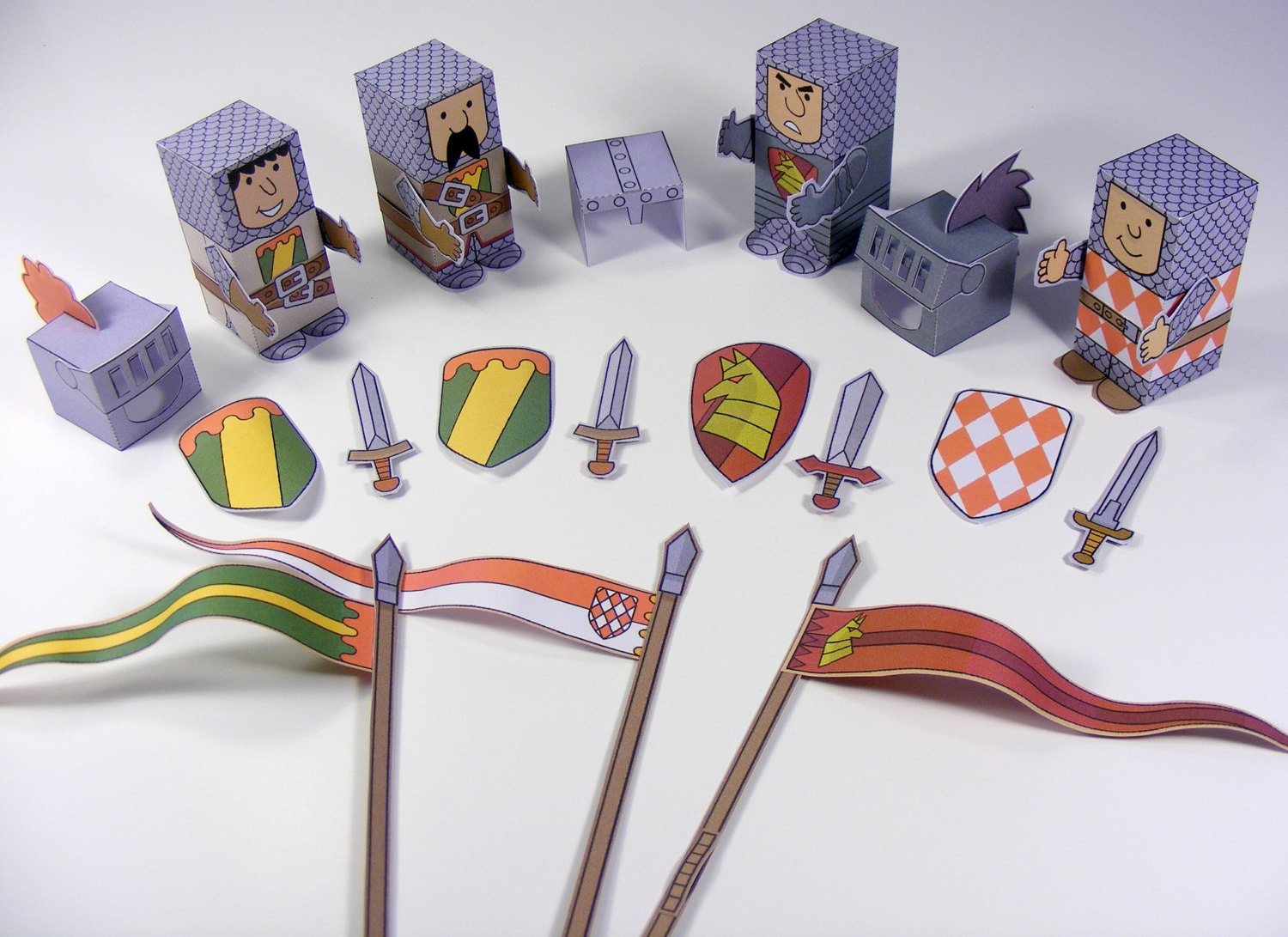 Medieval Knights and Soldier Mini-people Paper Toys. Cut - Etsy
