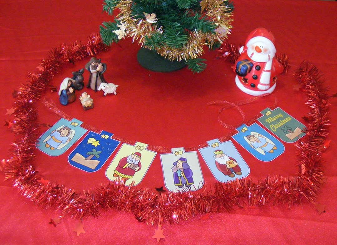 Christmas Paper Garland. Instant Download - Etsy