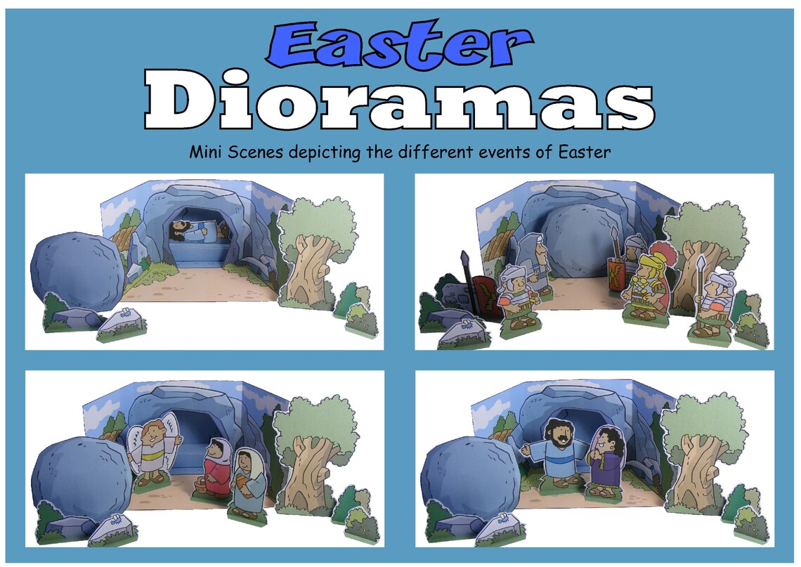 Easter Dioramas Set 1 – Paper Craft – Instant Download - Etsy