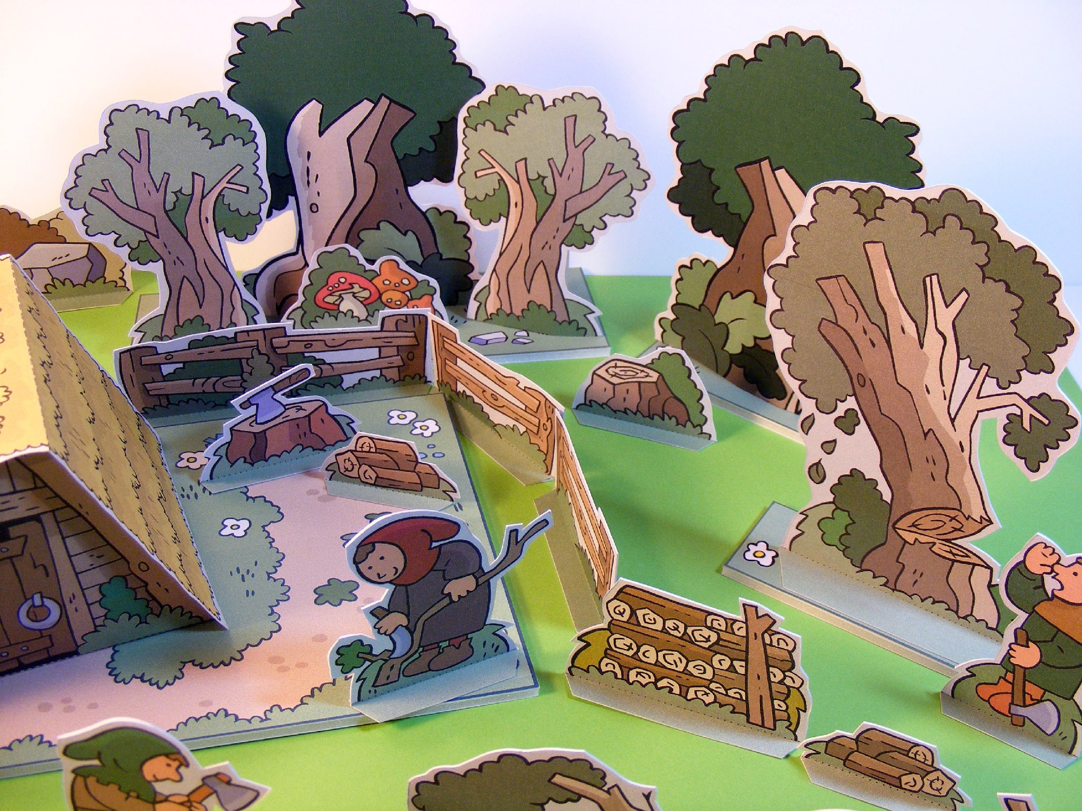 Medieval Village the Woodcutter Cut Out Play Set - Etsy