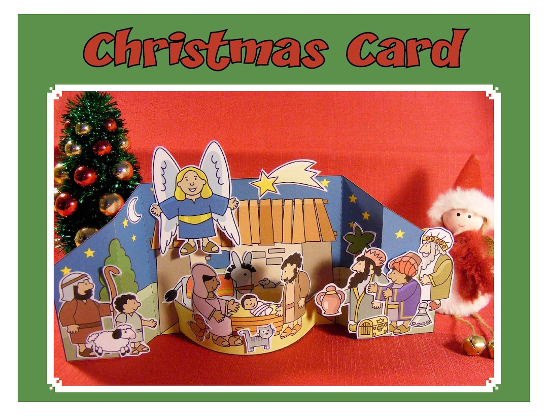 3D Christmas Card. Instant Download - Etsy