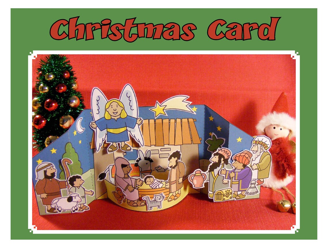 3D Christmas Card. Instant Download - Etsy