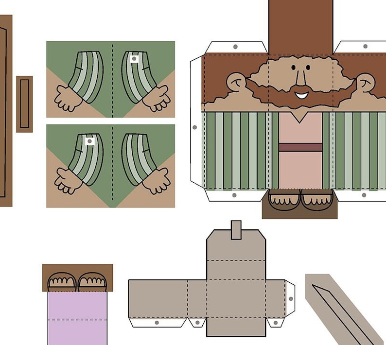 Bible Miniworld Paper Toys – Journey to Bethlehem – Cut, Assemble and ...