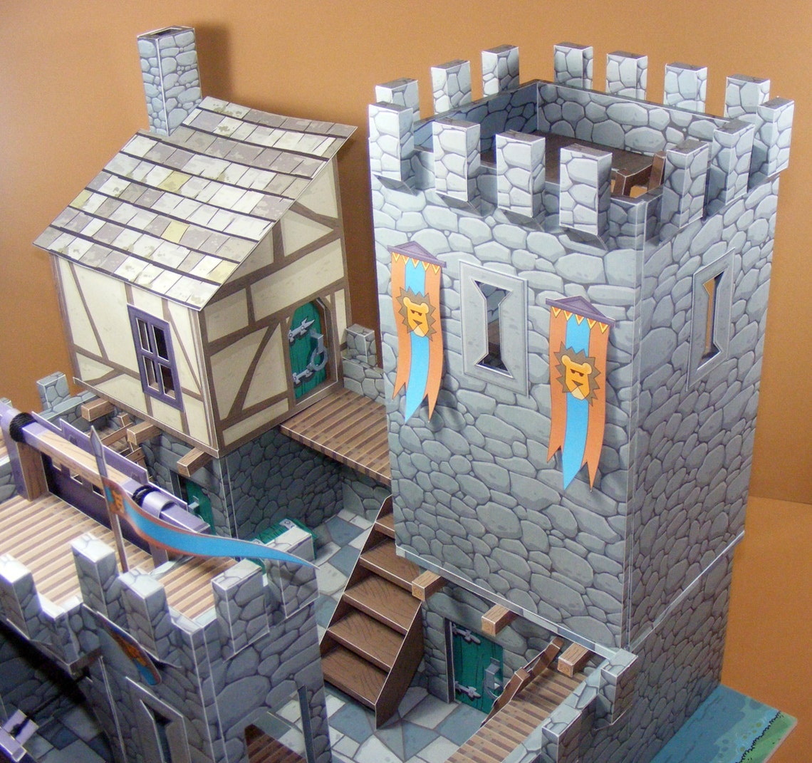 Castle Miniworld Paper Toys. Cut, Assemble and Play. Instant Download ...