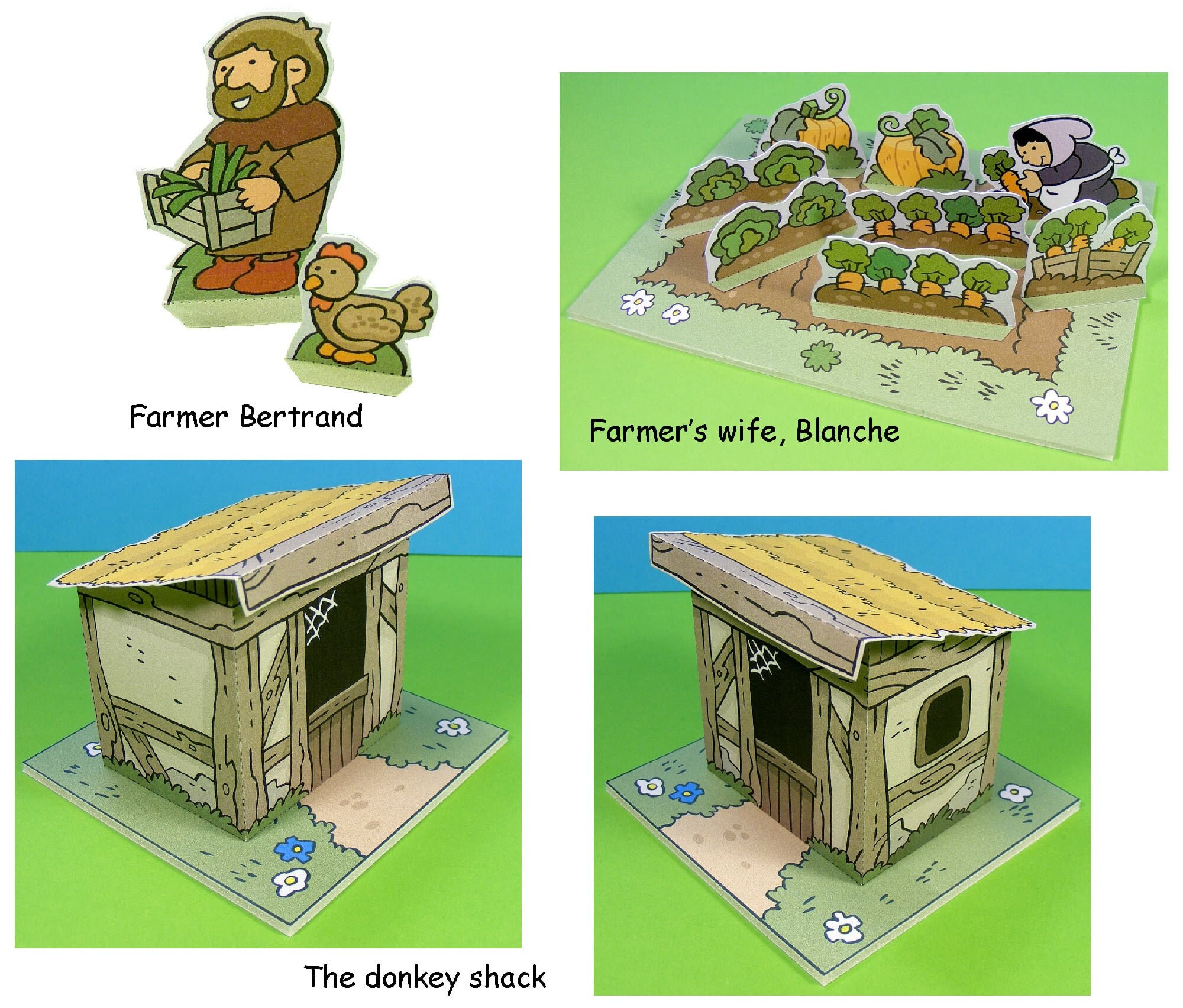 Medieval Village – Vegetable Farm - Cut Out Play Set - Etsy