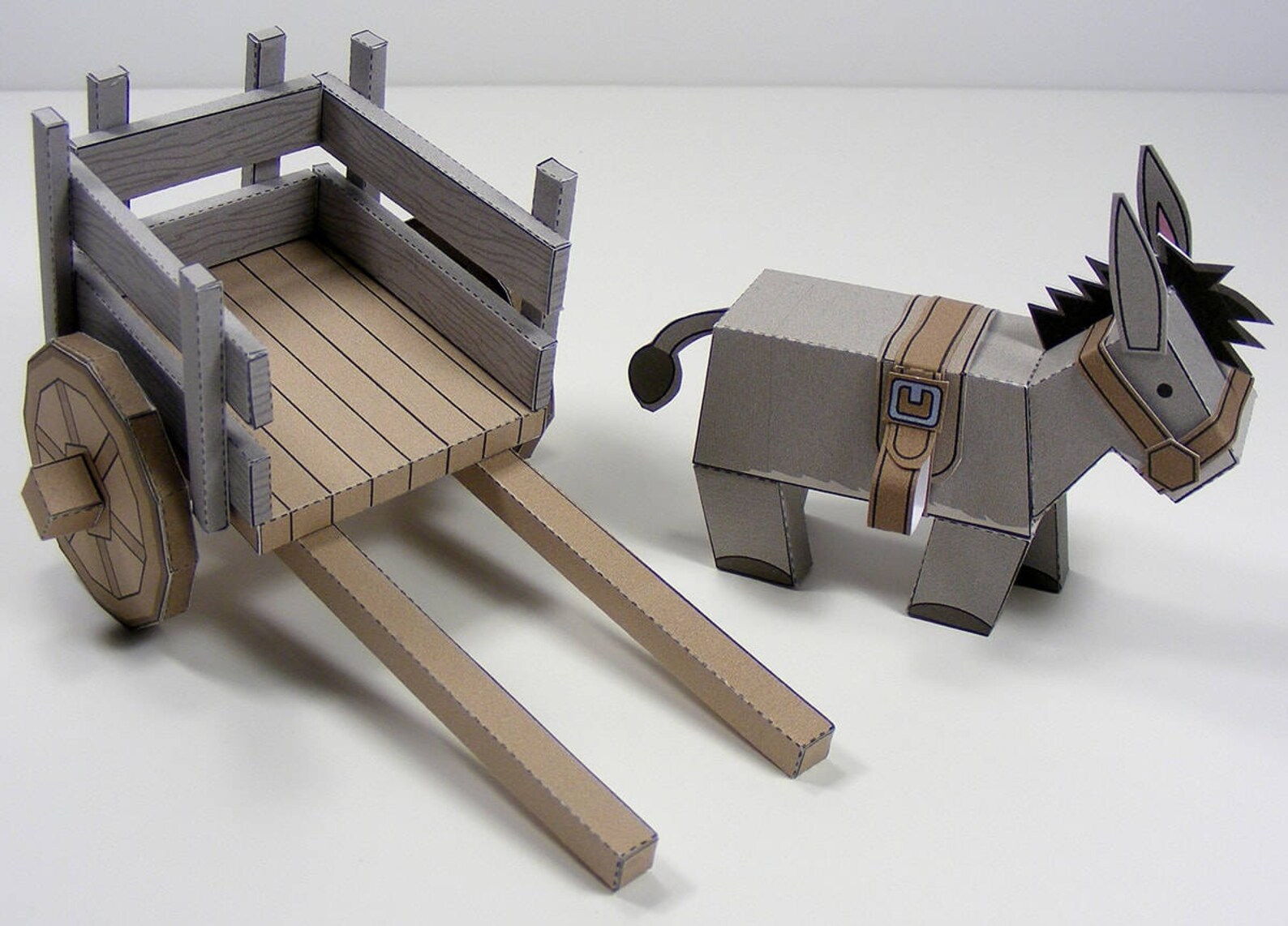MINIWORLD PAPER TOYS – Donkey Cart – Cut, Assemble and Play. Instant ...