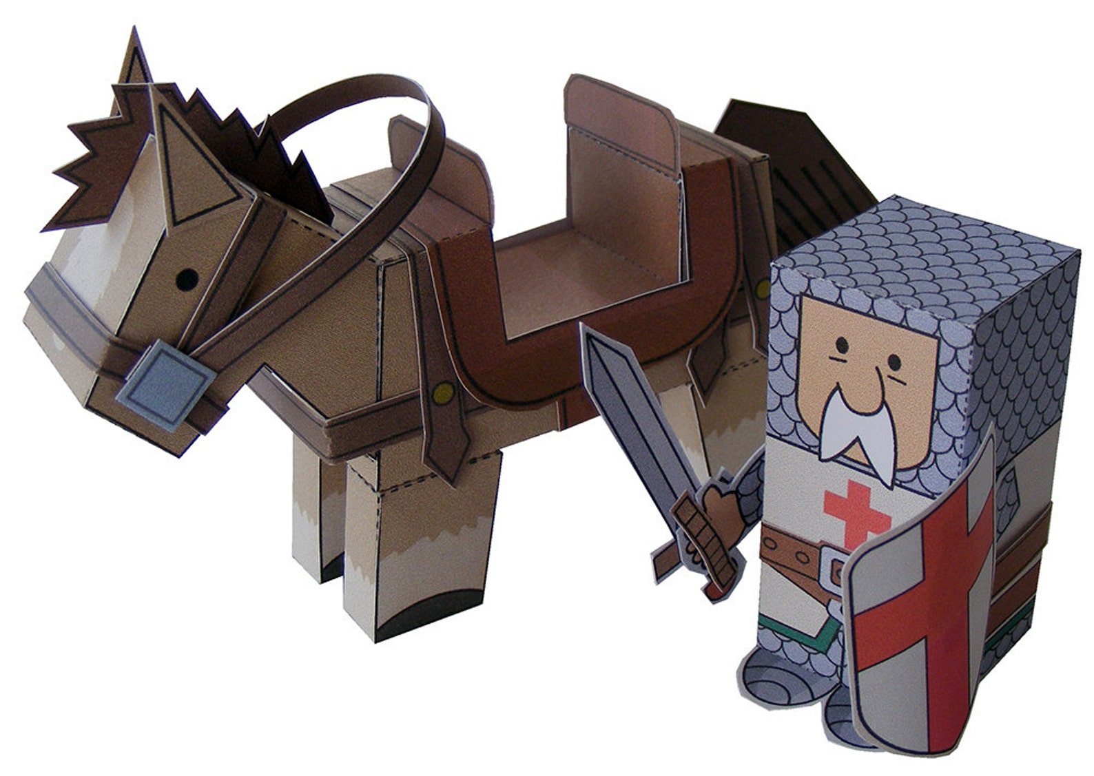 Castle Miniworld - the Old Knight. Cut, Assemble and Play. Instant ...
