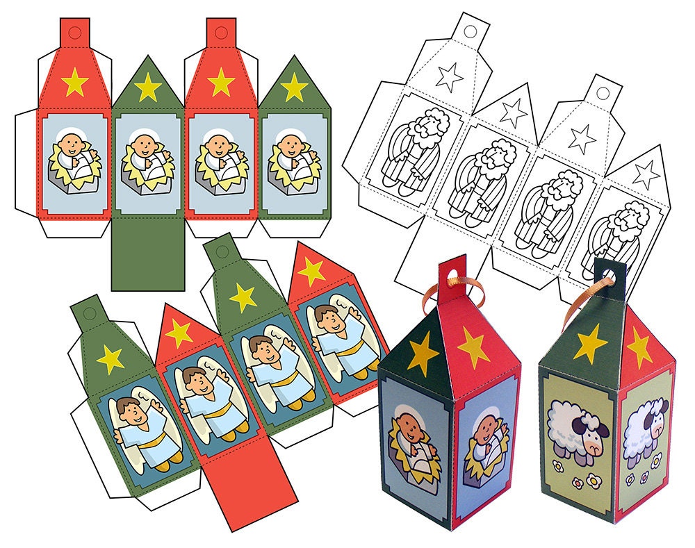 Nativity Paper Ornaments Set 2. Instant Download - Etsy