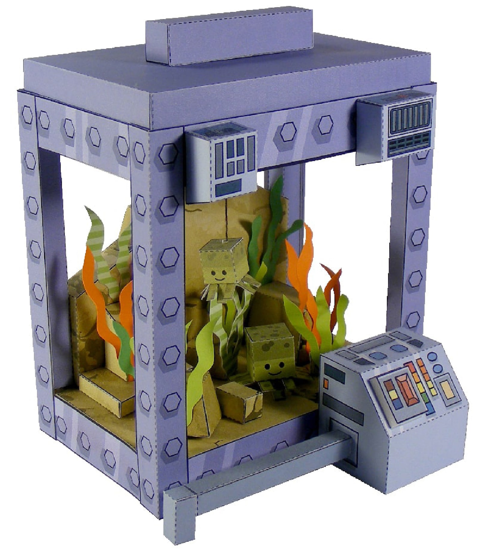 Sci-fi Miniworld Papertoys the Science Lab. Instant Download - Etsy