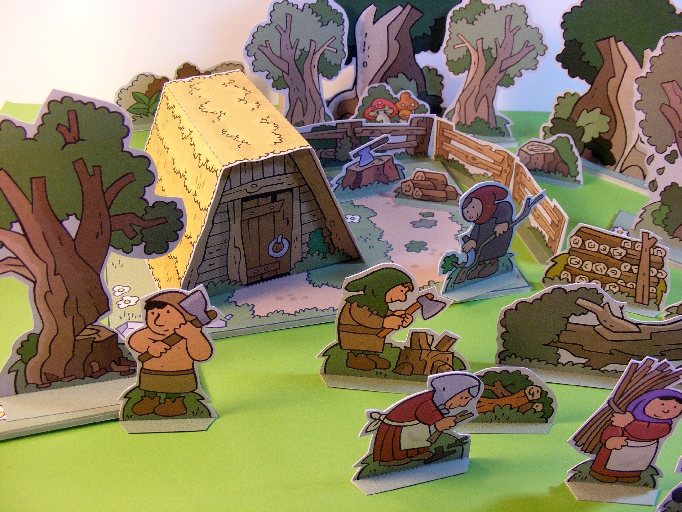 Medieval Village the Woodcutter Cut Out Play Set - Etsy UK