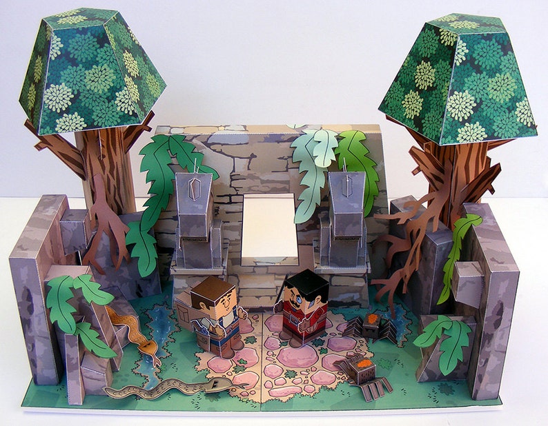 Dino Miniworld Paper Toys - the Guardians. Cut, Assemble and Play ...